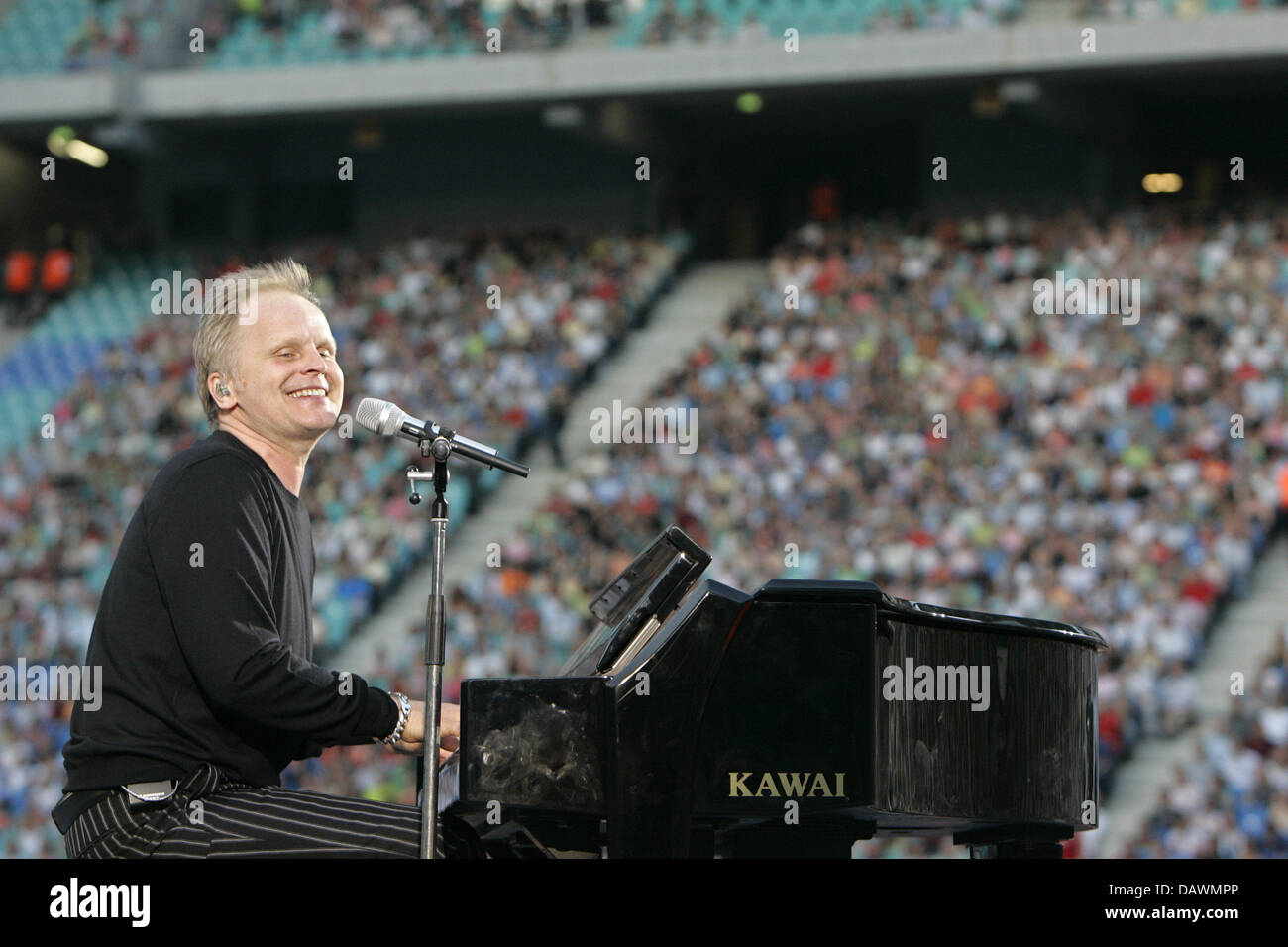 German singer Herbert Groenemeyer performs at the Central Stadium in ...