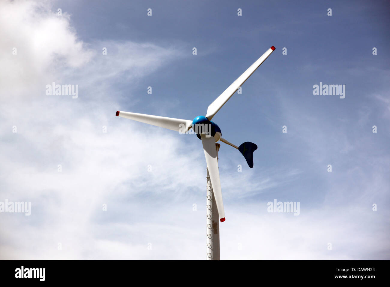 Wind turbines produce electricity for energy and the environment Stock ...