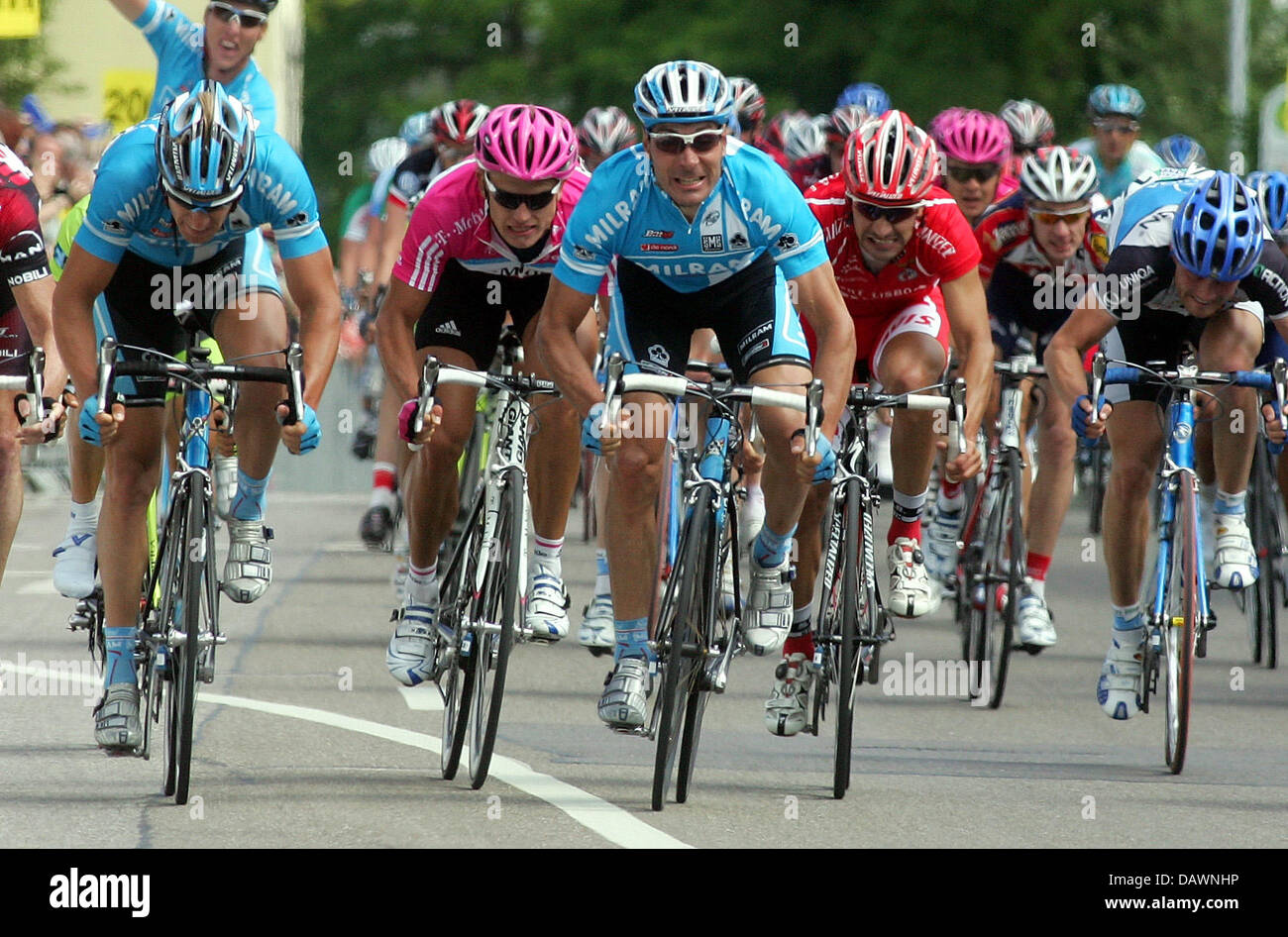 German cycling pro Erik Zabel of the Milram team wins the the 187.8 ...