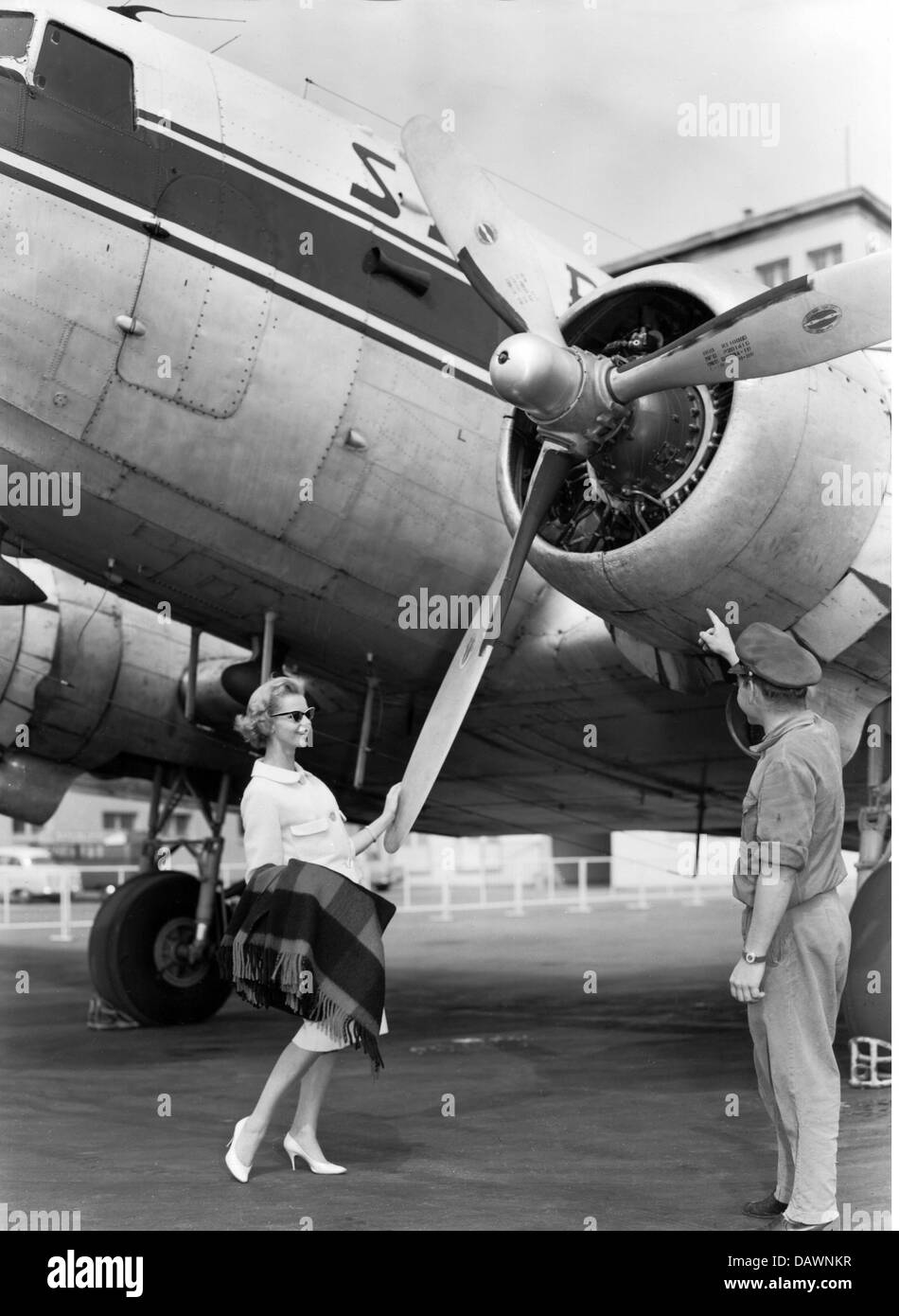 1960s airplane passenger hi-res stock photography and images - Alamy