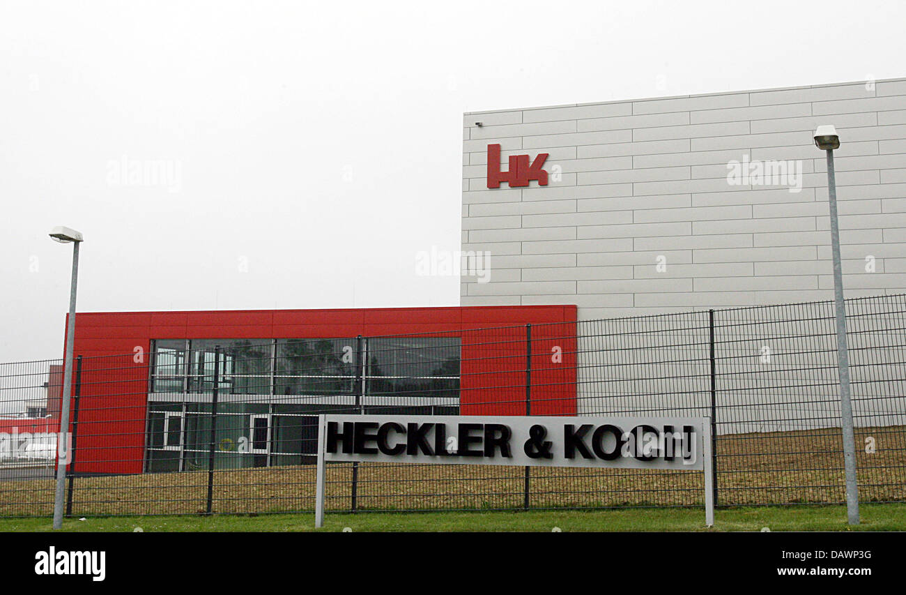 The photo shows the company logo in front of the factory of German ...