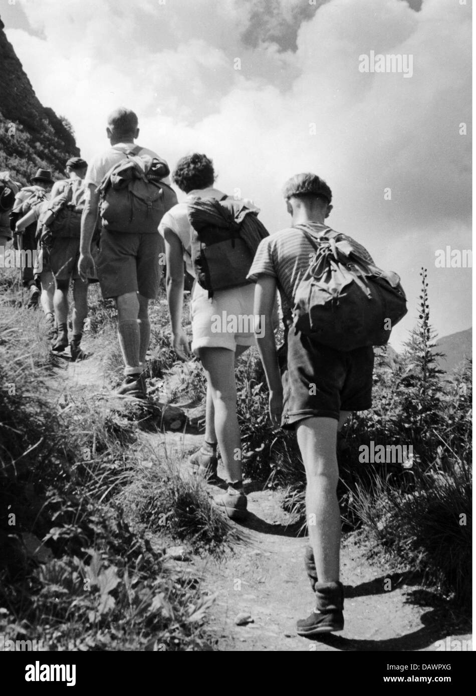 Hiker backpack shorts Black and White Stock Photos & Images - Alamy
