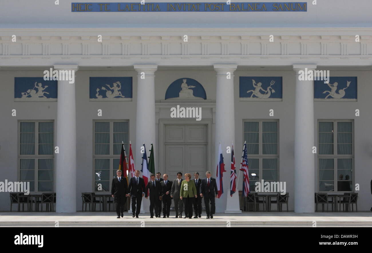 The G8 heads of states and governments line up for a photo before the ...