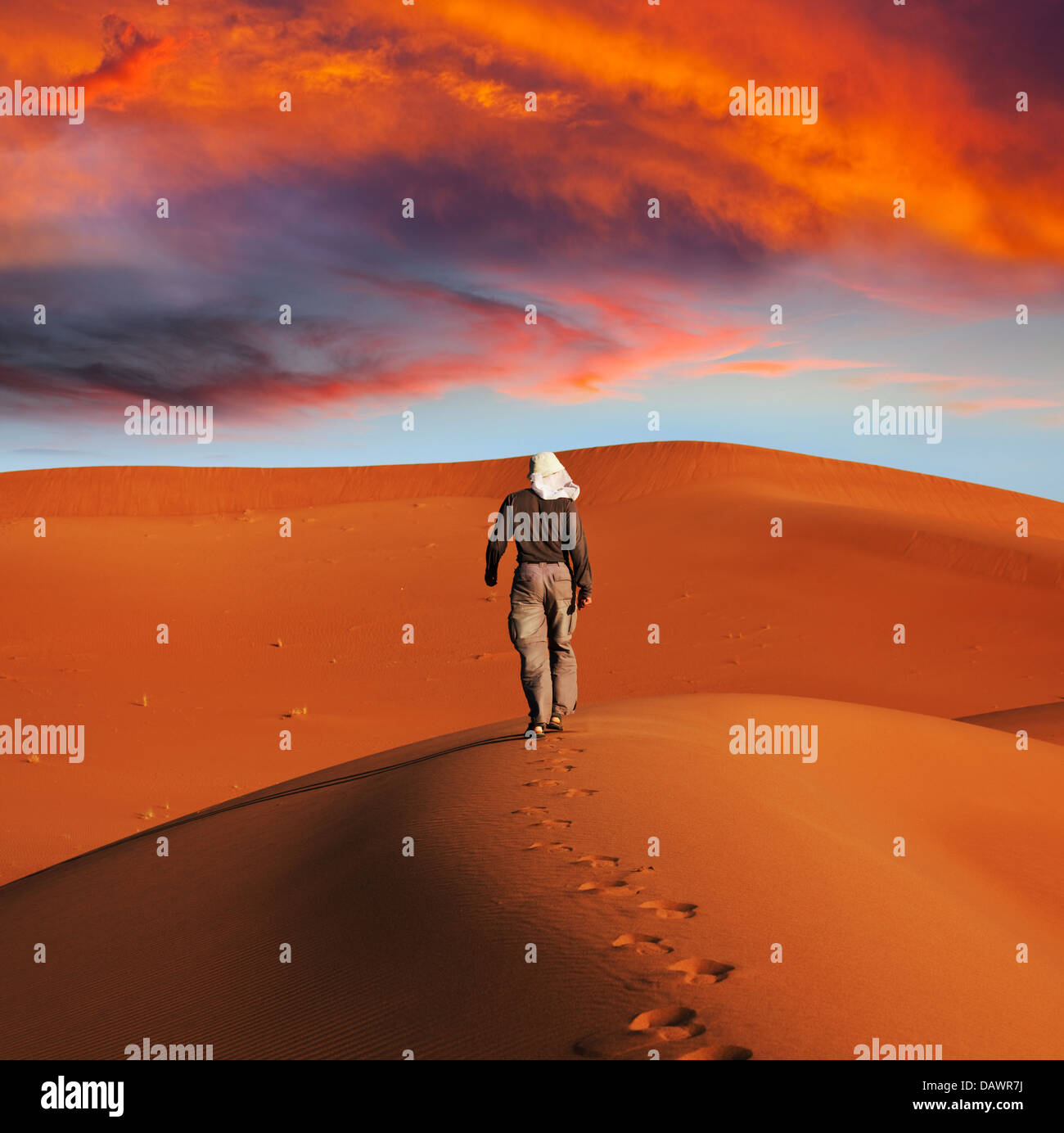 Hike in desert Stock Photo - Alamy