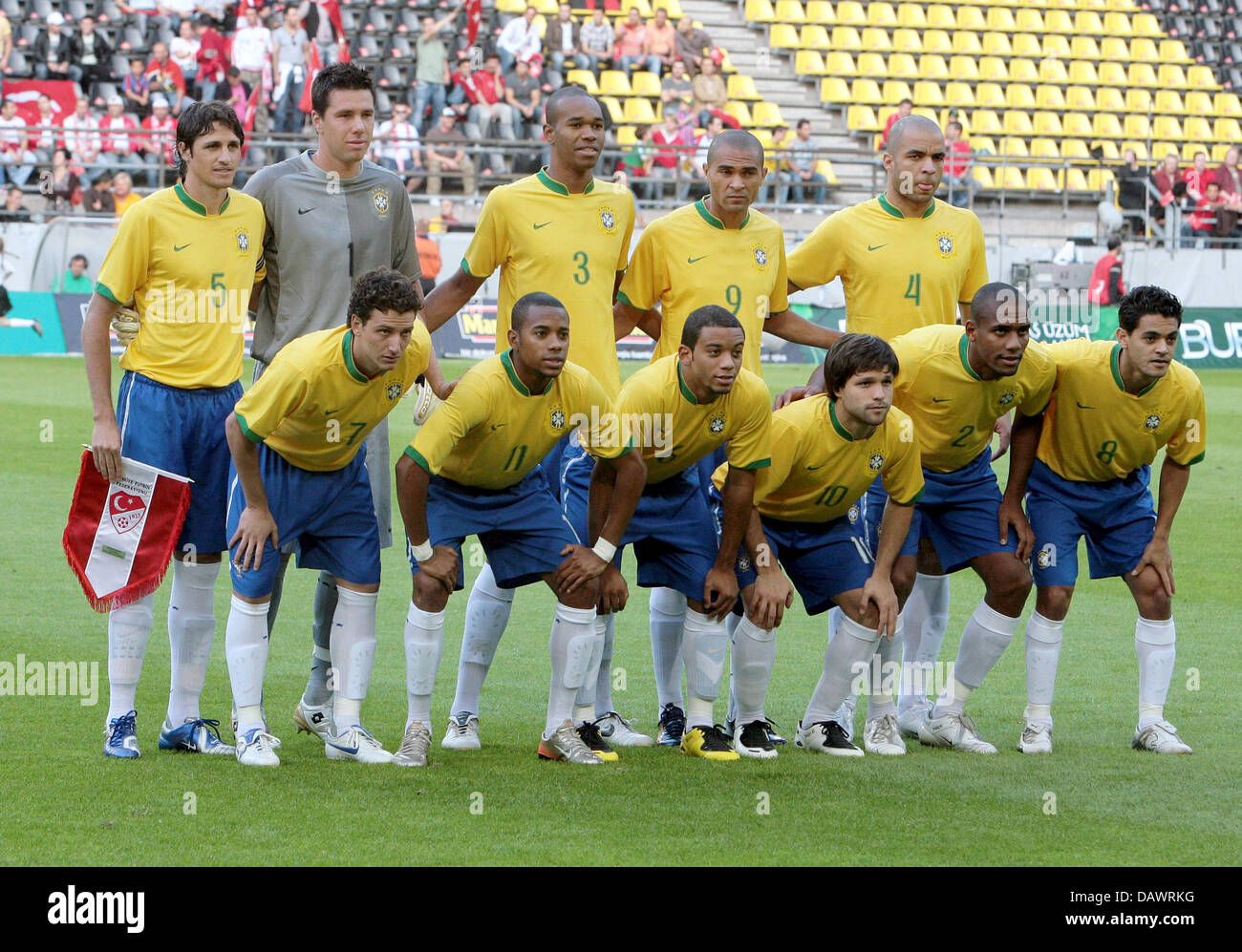 The Brazilian starting side pose for the friendly Brazil v Turkey at ...