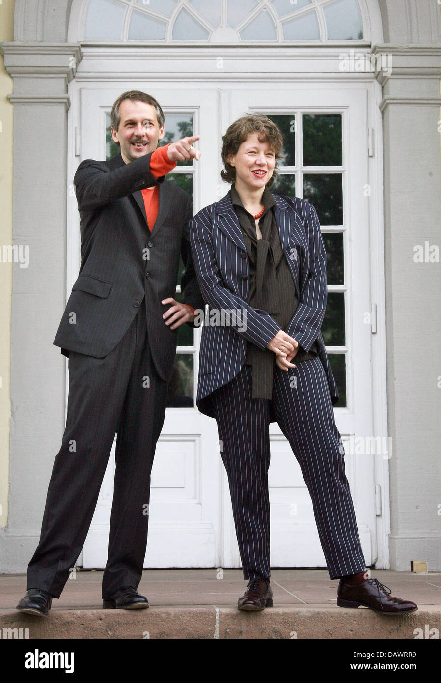 Roger M. Buergel (L), art director of the documenta 12, and his ...