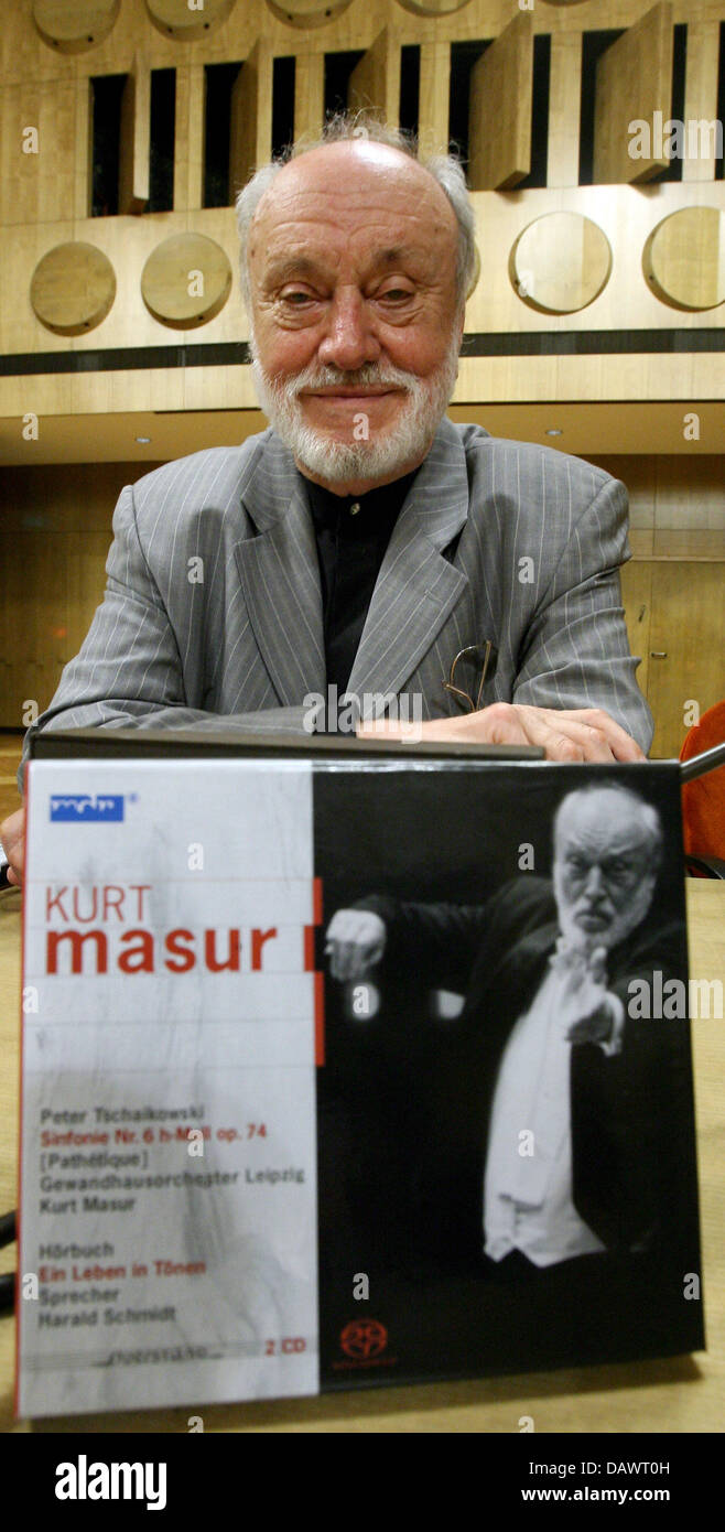 German maestro Kurt Masur pictured with his latest release at a press ...