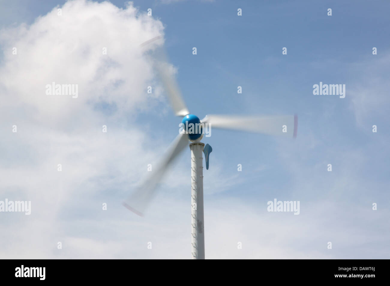 Wind turbines produce electricity for energy and the environment Stock ...
