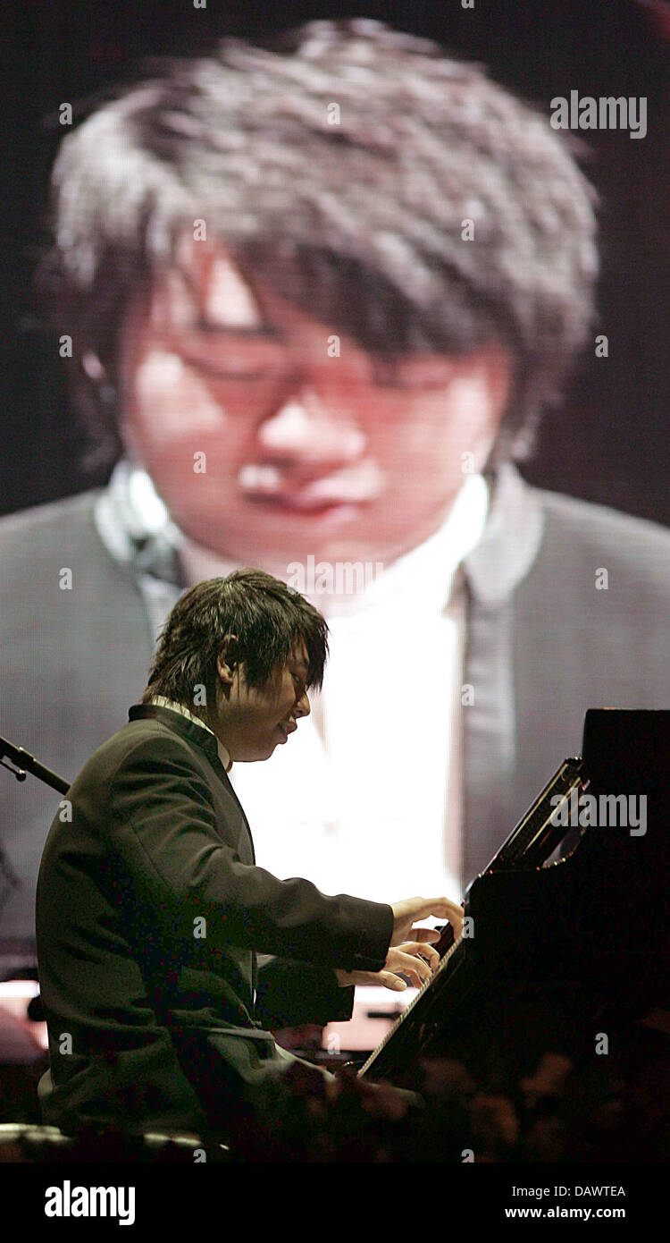 Chinese star pianist Lang Lang performs at the kick-off concert for his ...