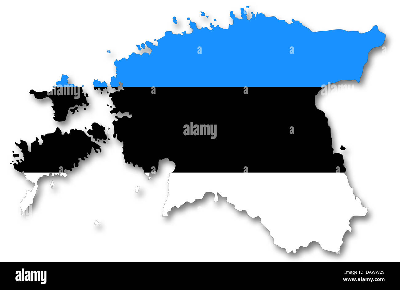 Map and flag of Estonia Stock Photo - Alamy