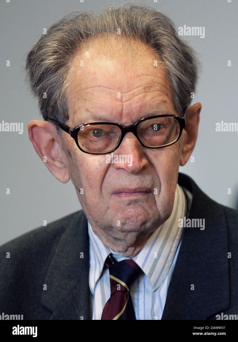 Czech dissident and historian Milos Hayek pictured at a press ...
