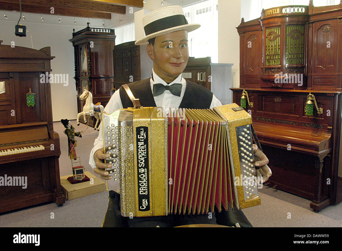 (dpa files) The so-called 'Accordeo-Boy' pictured in the museum for ...