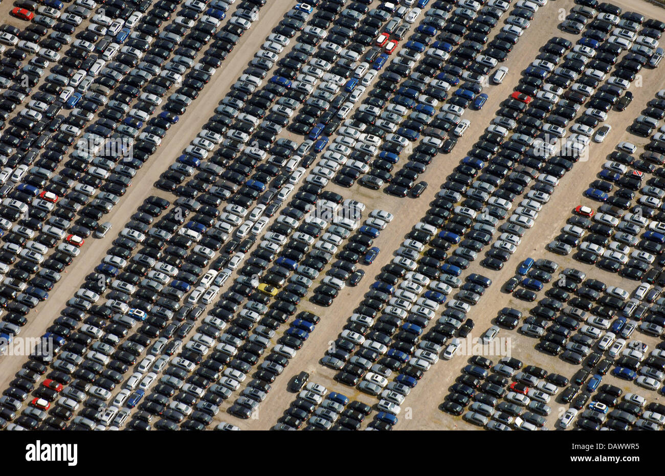 Heaps of cars pictured on the premises of a logistics company in ...