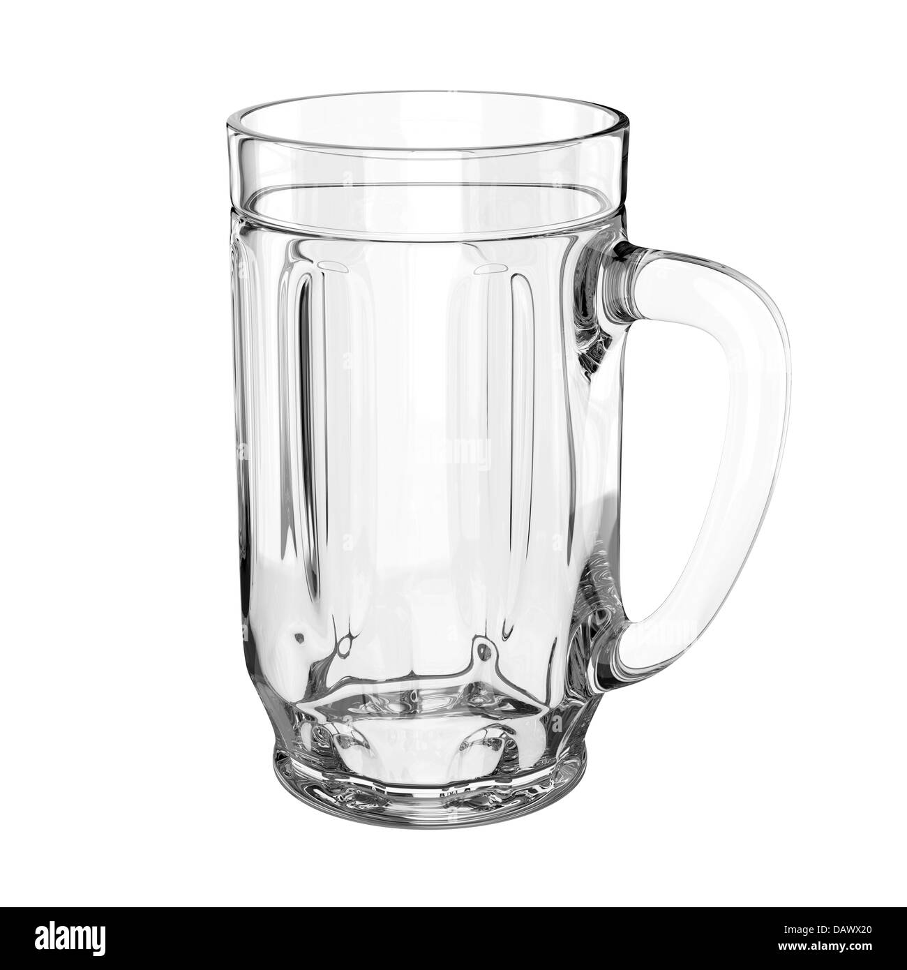 Empty beer mug isolated on a white background Stock Photo - Alamy