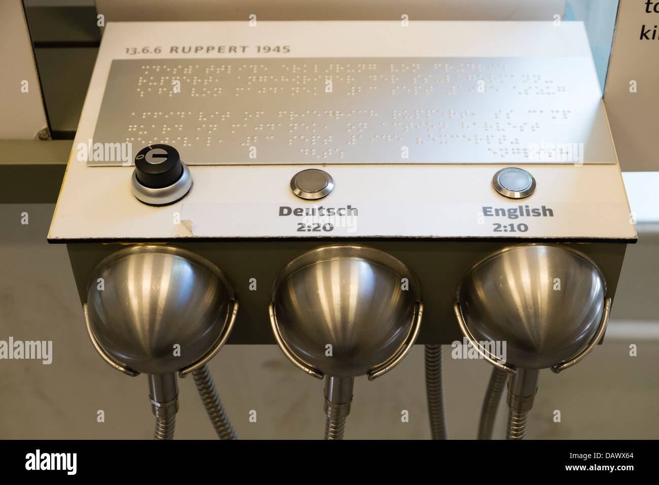 Museum audio guides in different languages at villa where Wannsee ...