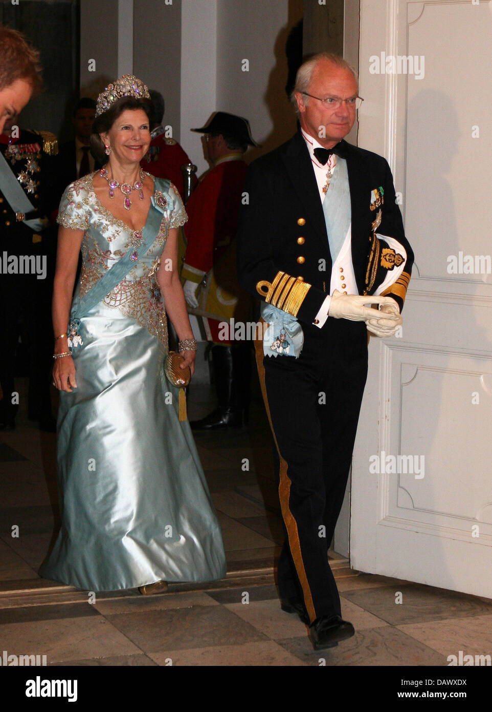 Swedish King Carl XVI Gustaf and Queen Silvia are pictured during the Royal Gala Dinner at ...