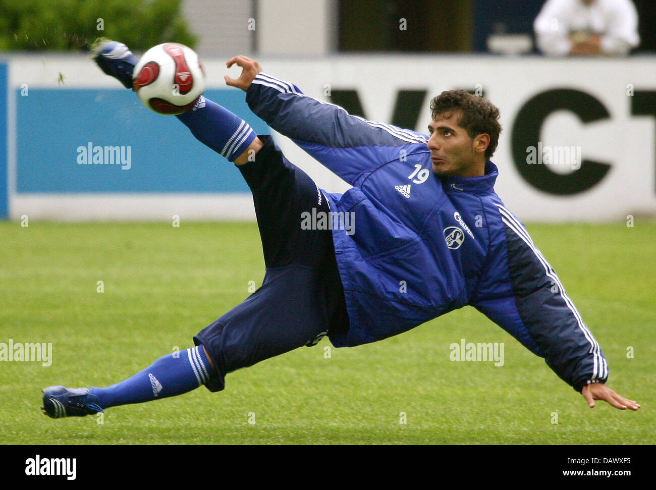 FC Schalke 04 player Halil Altintop shown in action during a training ...