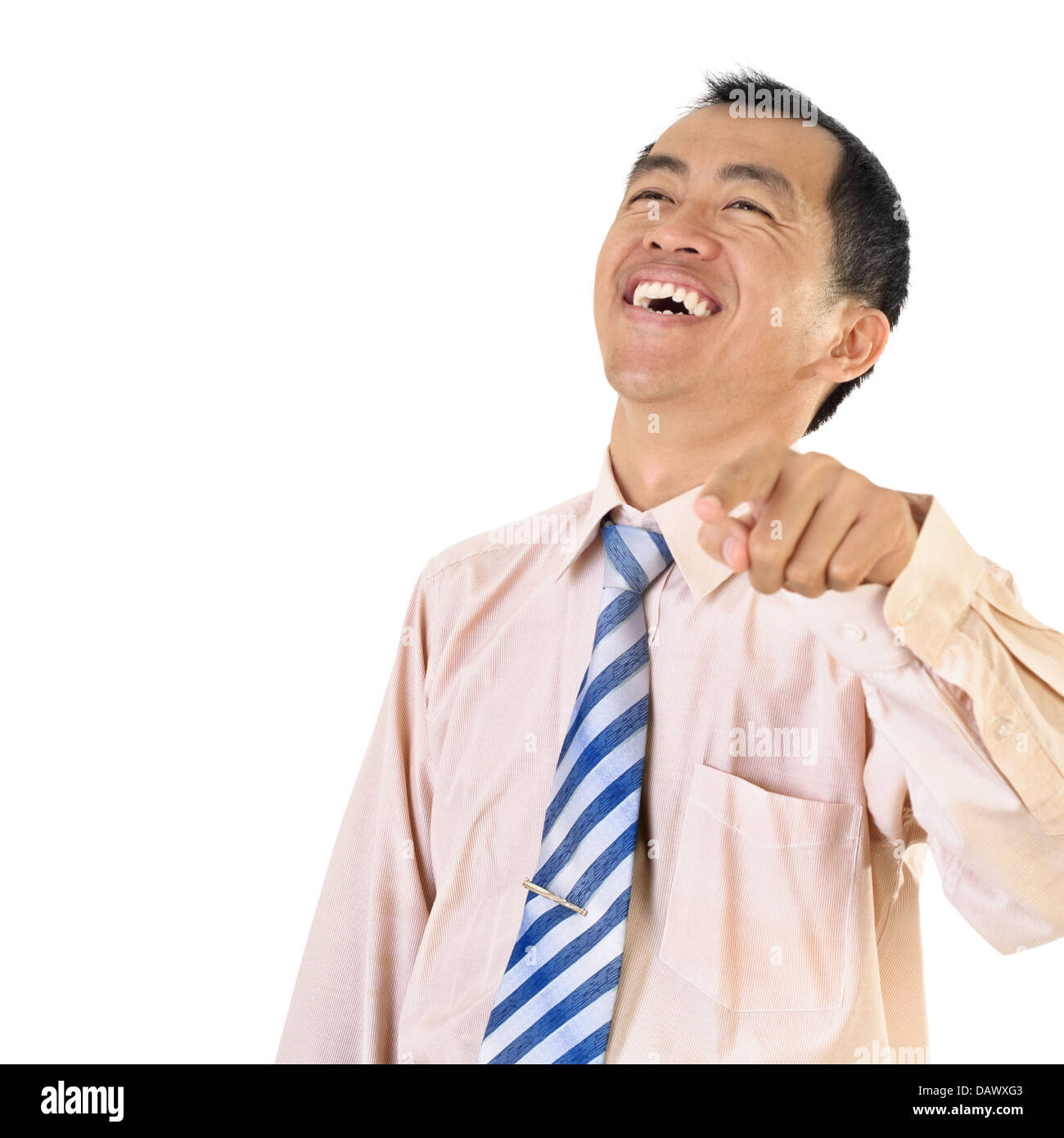 Mature business man laughing Stock Photo - Alamy