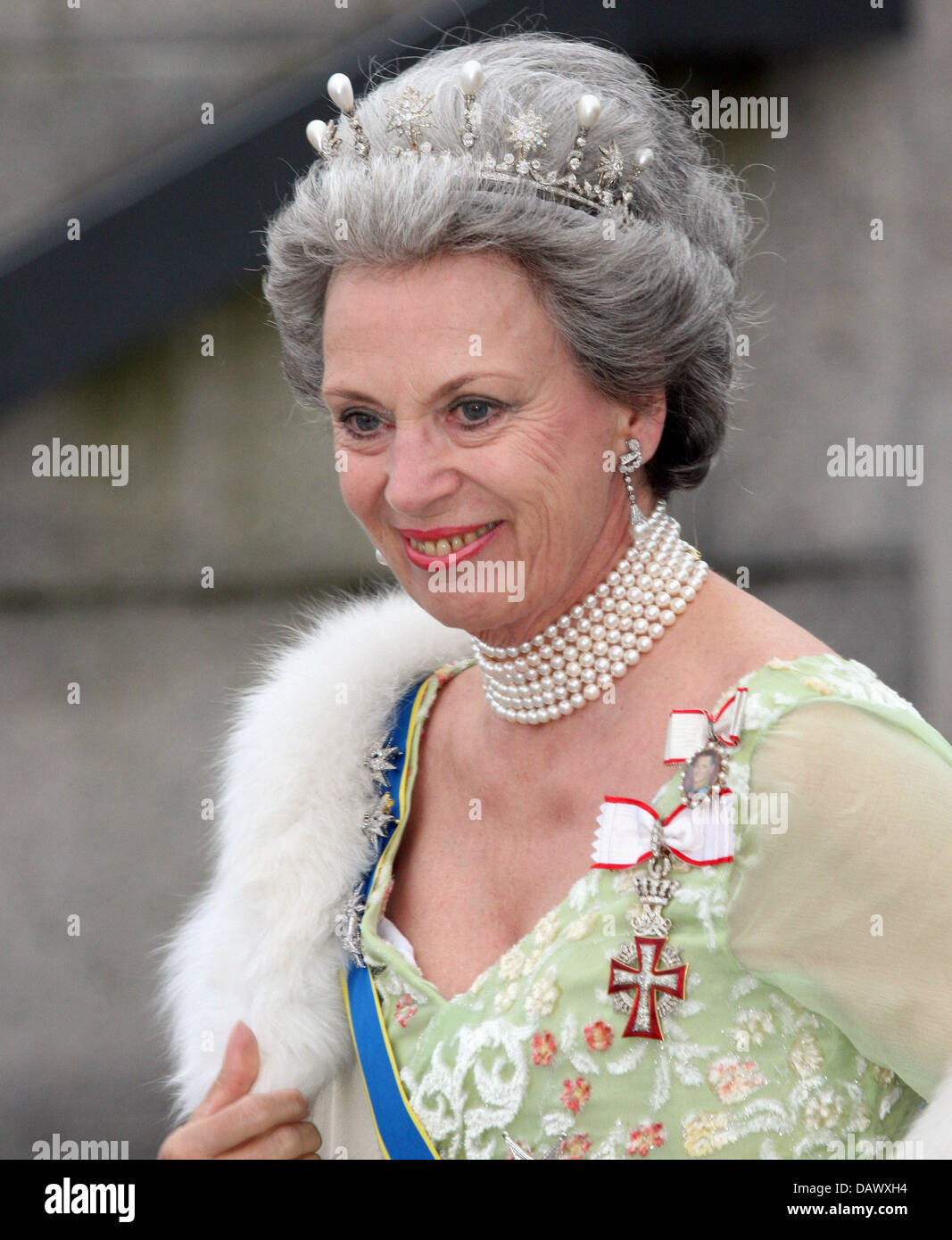 Princess Benedikte of Denmark arrives at the opera house in Copenhagen ...