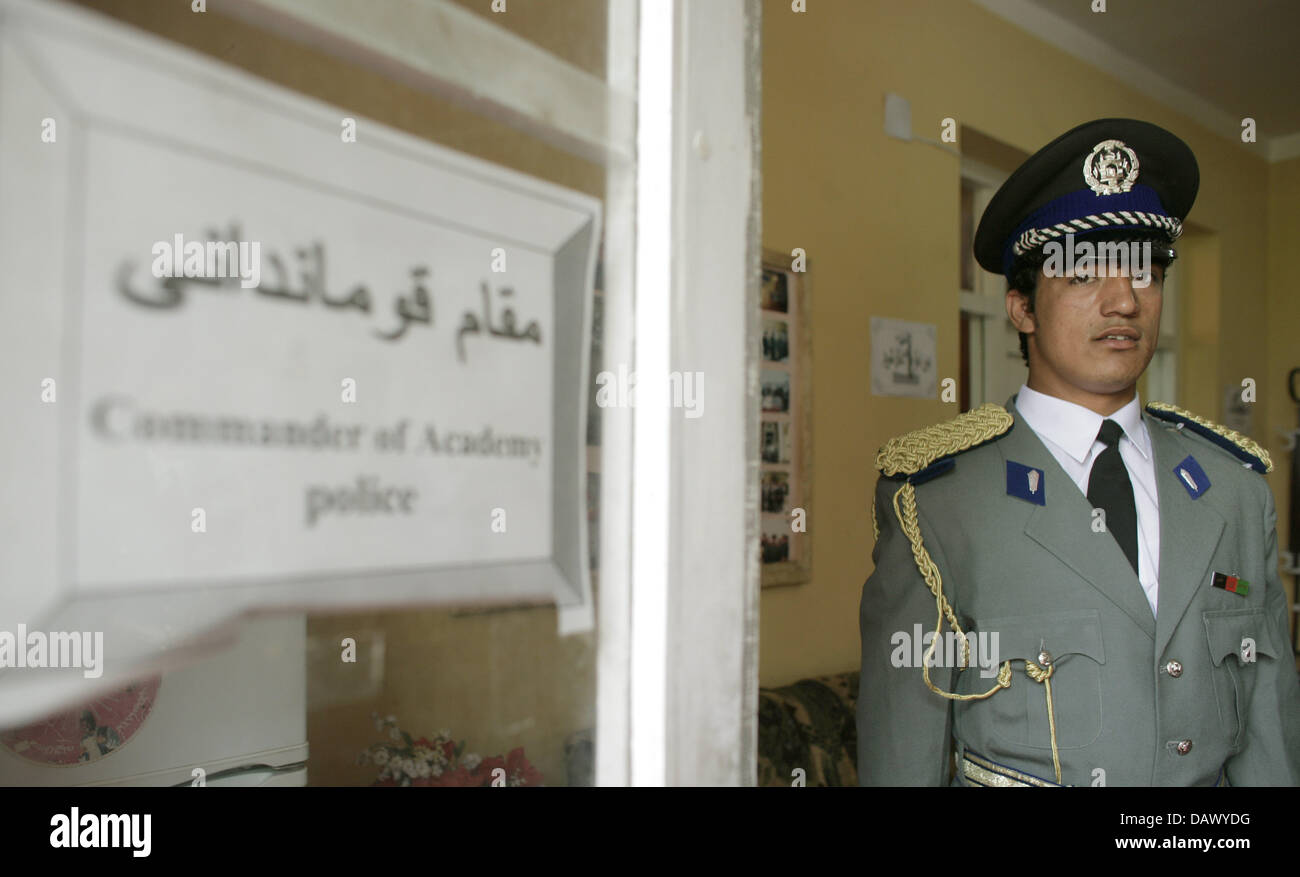 A male student is pictured at the police academy headed by the German ...
