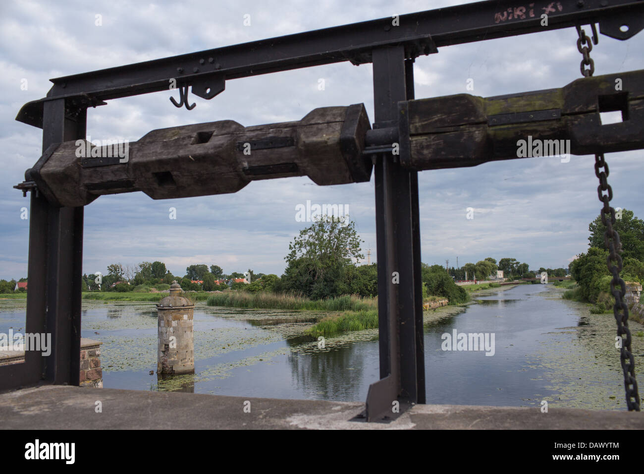 Sluice stone in the sunlight, lower city of Gdansk Stock Photo - Alamy