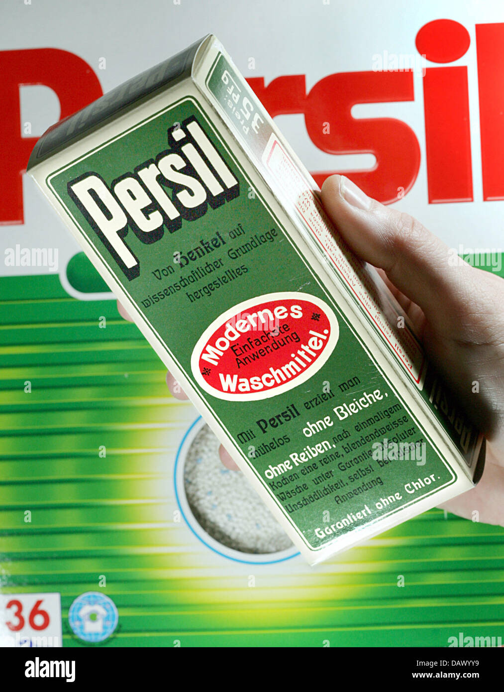 A historic package of 'Persil' washing powder is pictured on a recent ...