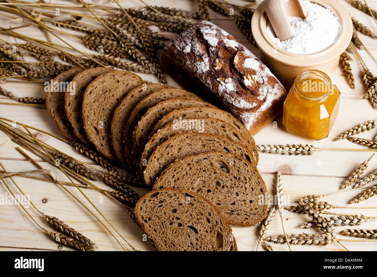 Variety of whole wheat bread Stock Photo - Alamy
