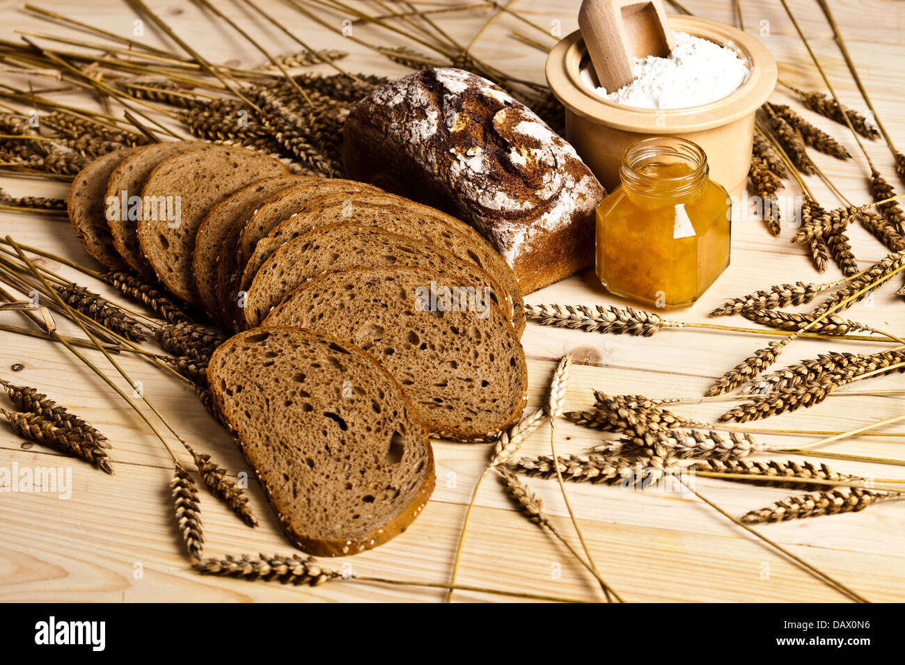 Variety of whole wheat bread Stock Photo - Alamy