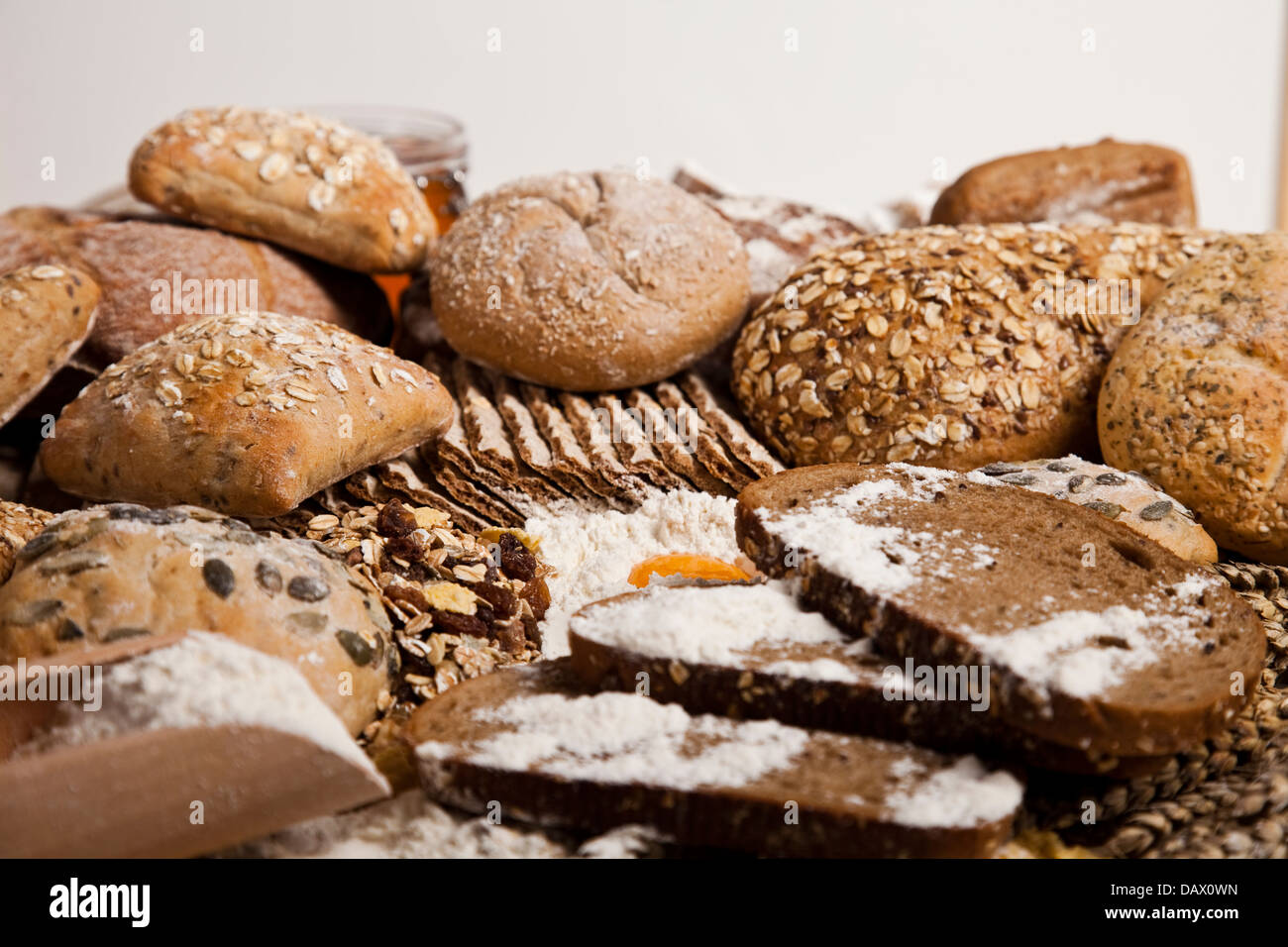 Assortment of baked bread Stock Photo - Alamy