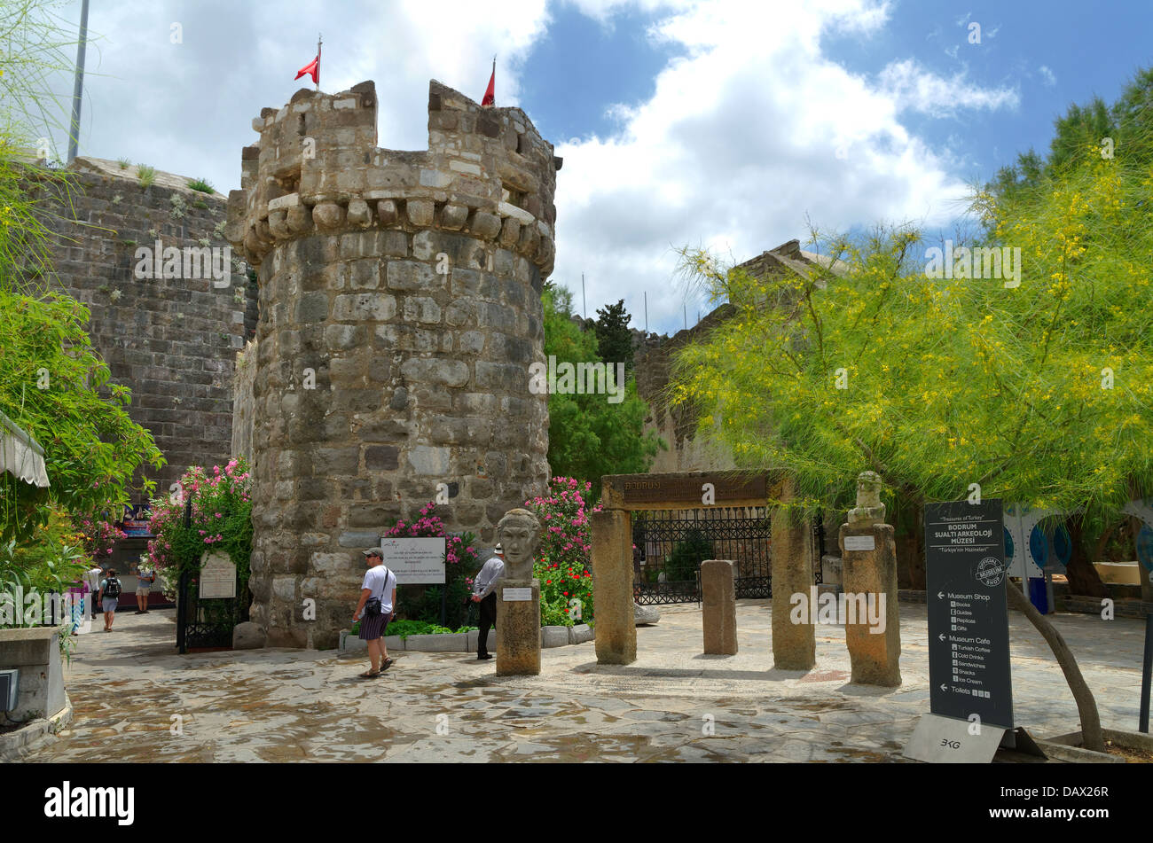 Entrance to Bodrum Castle and Museum of Underwater Archaeology, Bodrum ...