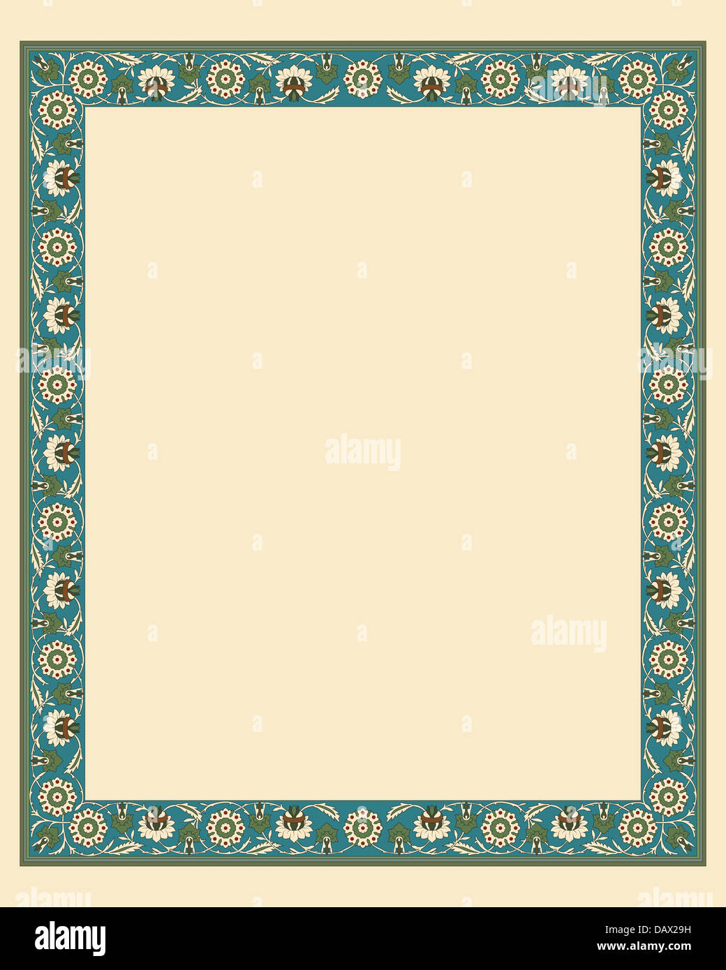 arabesque border frame Stock Photo - Alamy