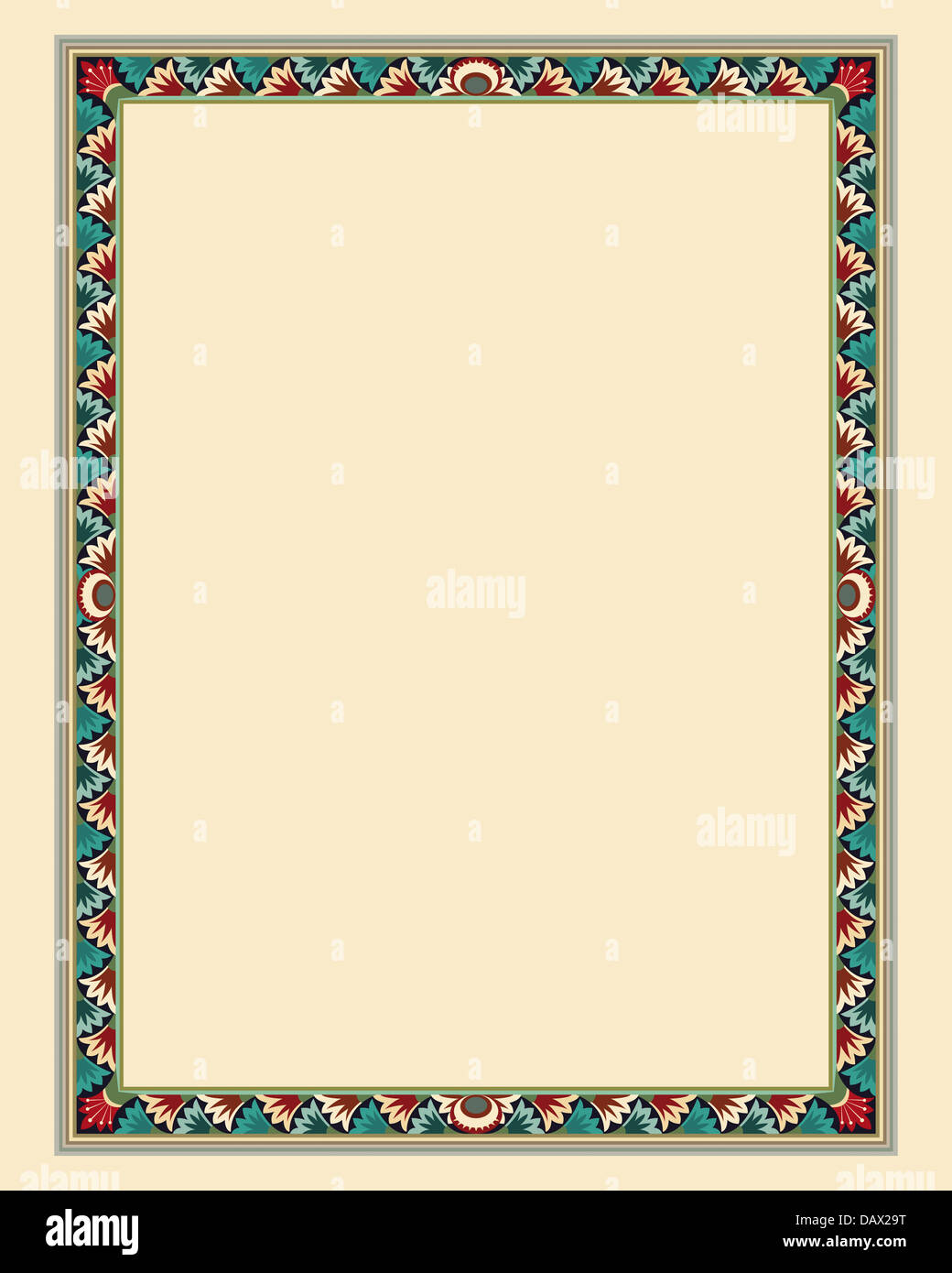 arabesque border frame Stock Photo - Alamy