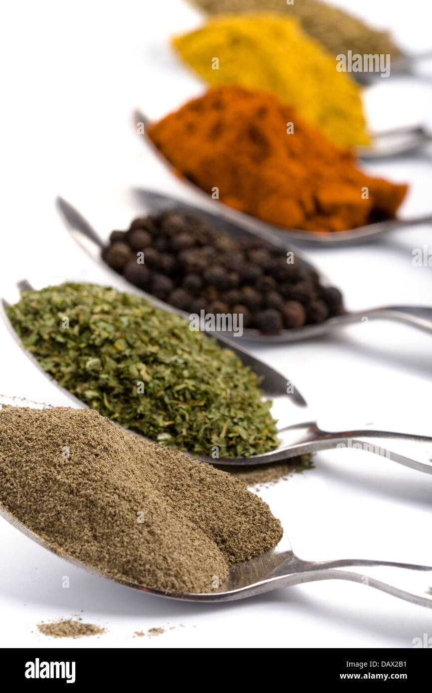 various ground spices Stock Photo - Alamy