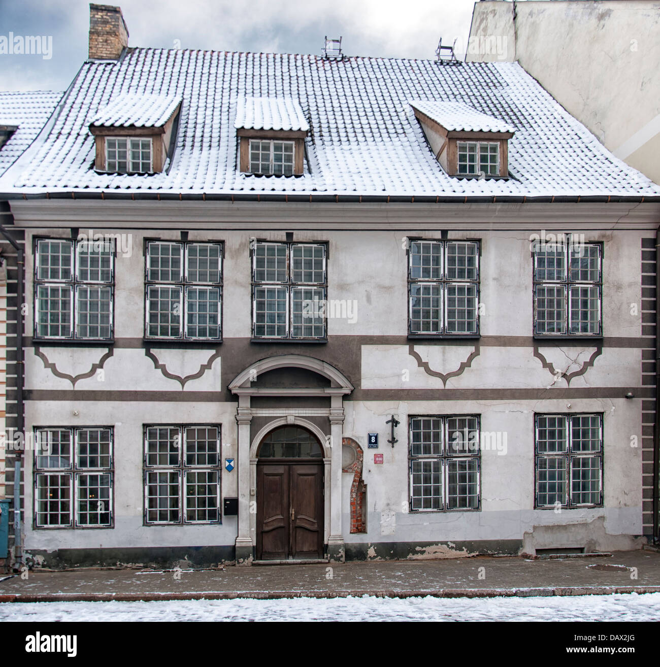 One of the old buildings that make up the old town or gamla stan area ...