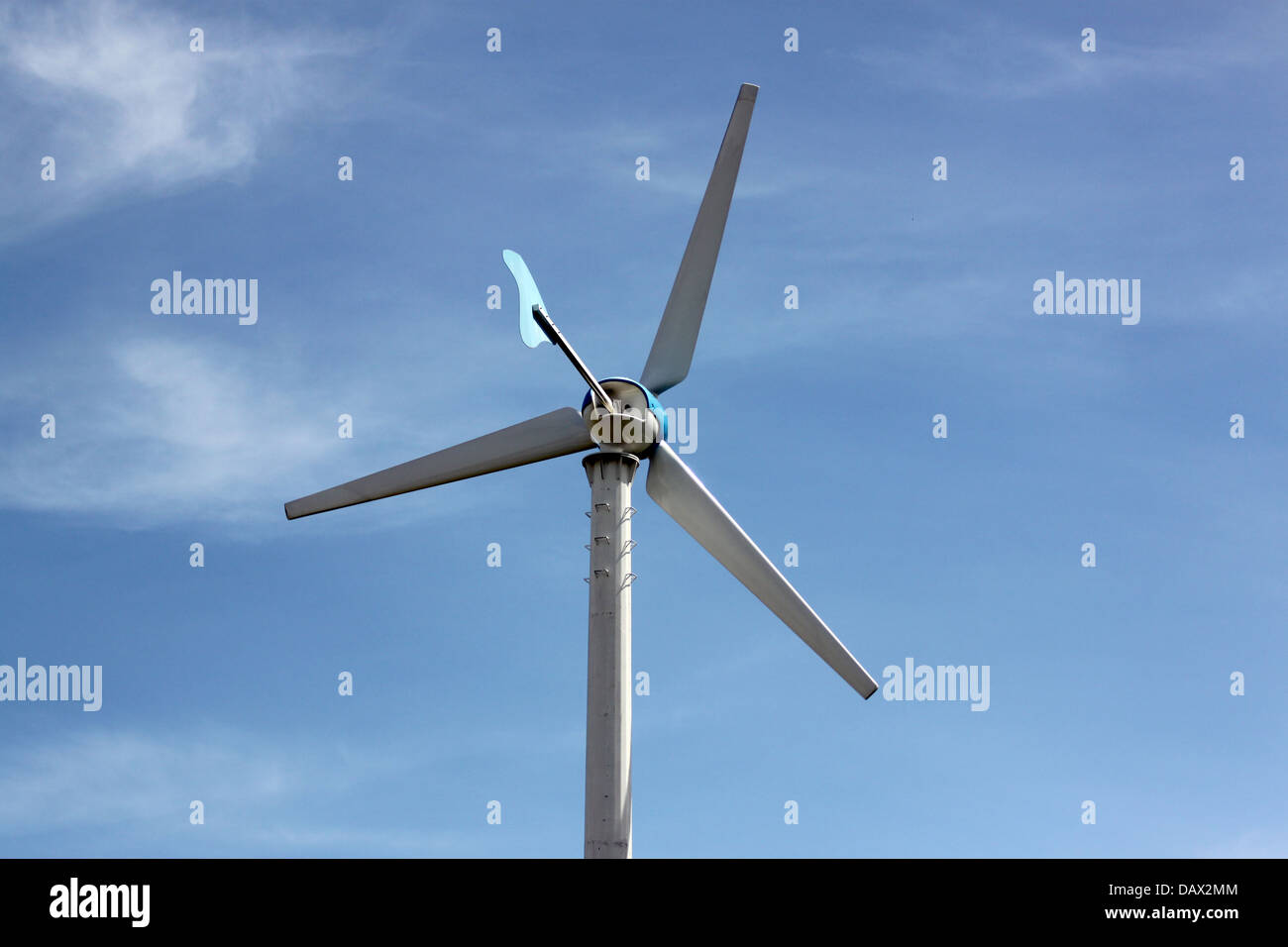 Wind turbines produce electricity for energy and the environment Stock ...