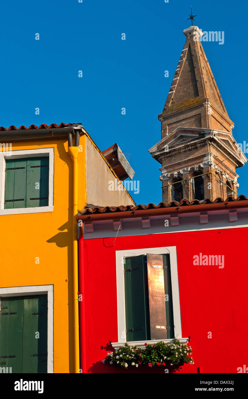 Italy Venice Burano island with traditional colorful houses Stock Photo ...
