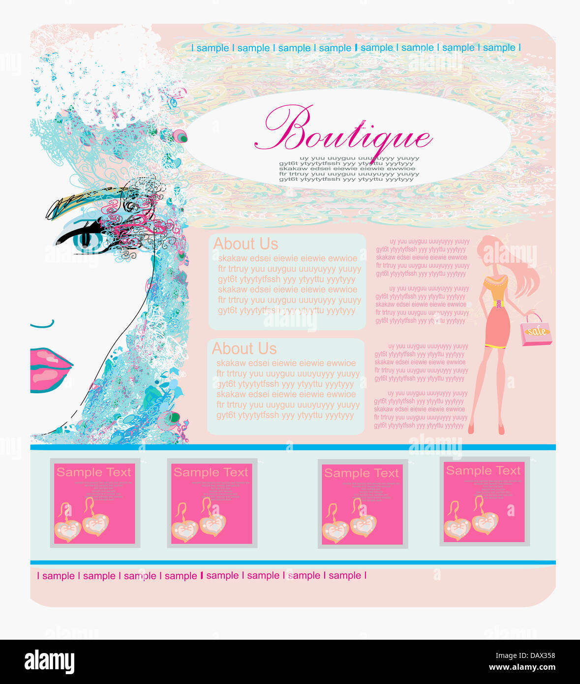 Fashion shopping Website template Stock Photo - Alamy