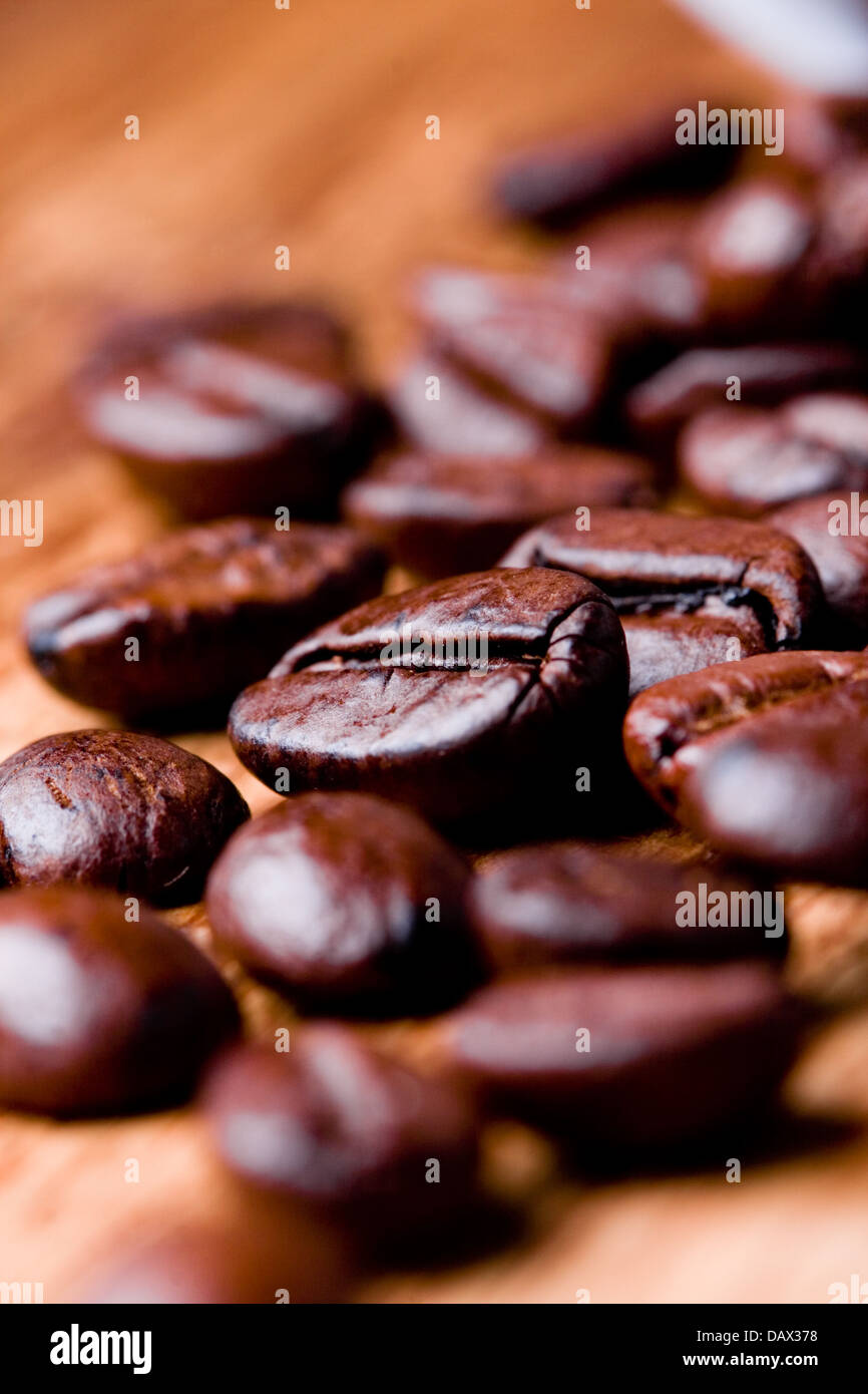 fried coffee beans Stock Photo - Alamy