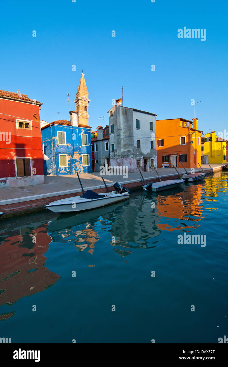 Italy Venice Burano island with traditional colorful houses Stock Photo - Alamy