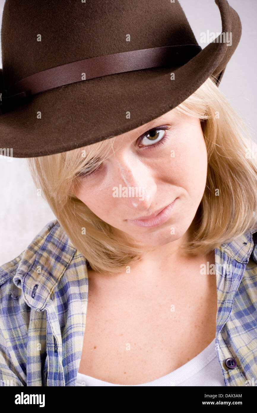 pretty western woman Stock Photo - Alamy