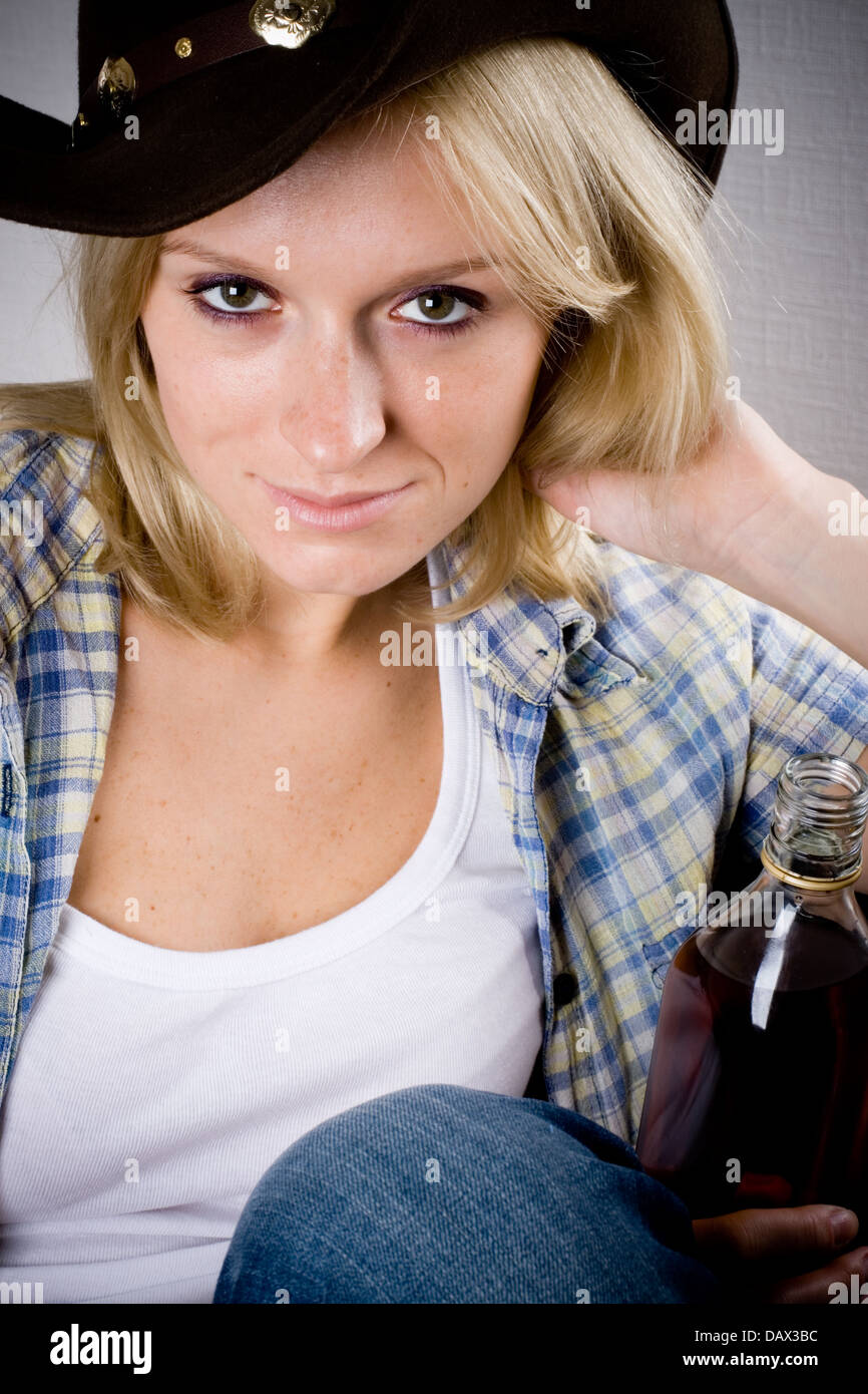 pretty western woman Stock Photo - Alamy