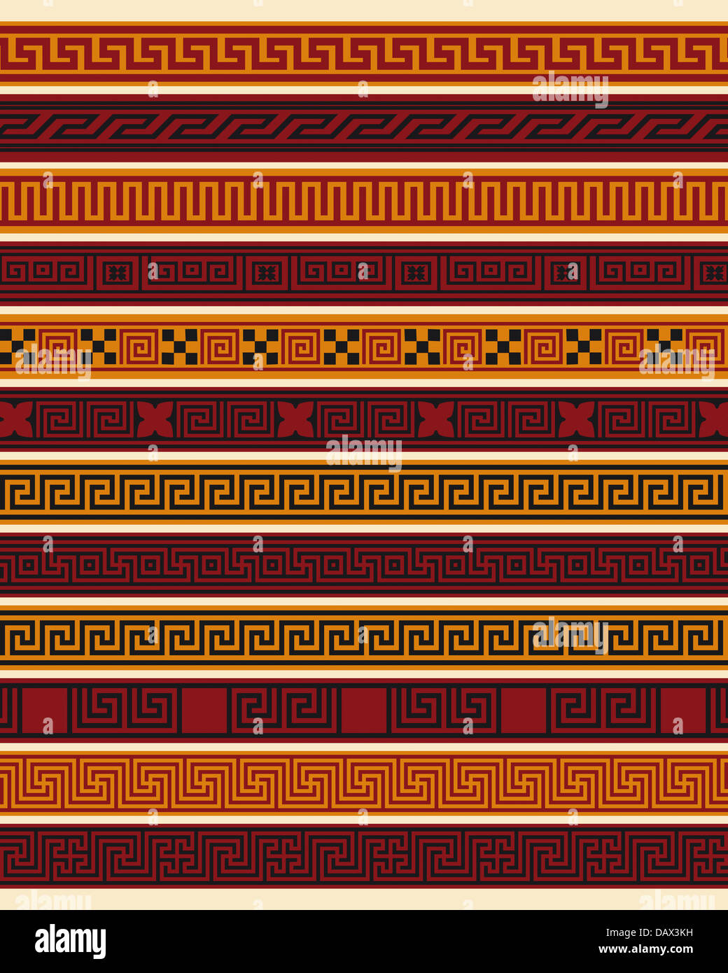 Set of ten Greek borders Stock Photo - Alamy