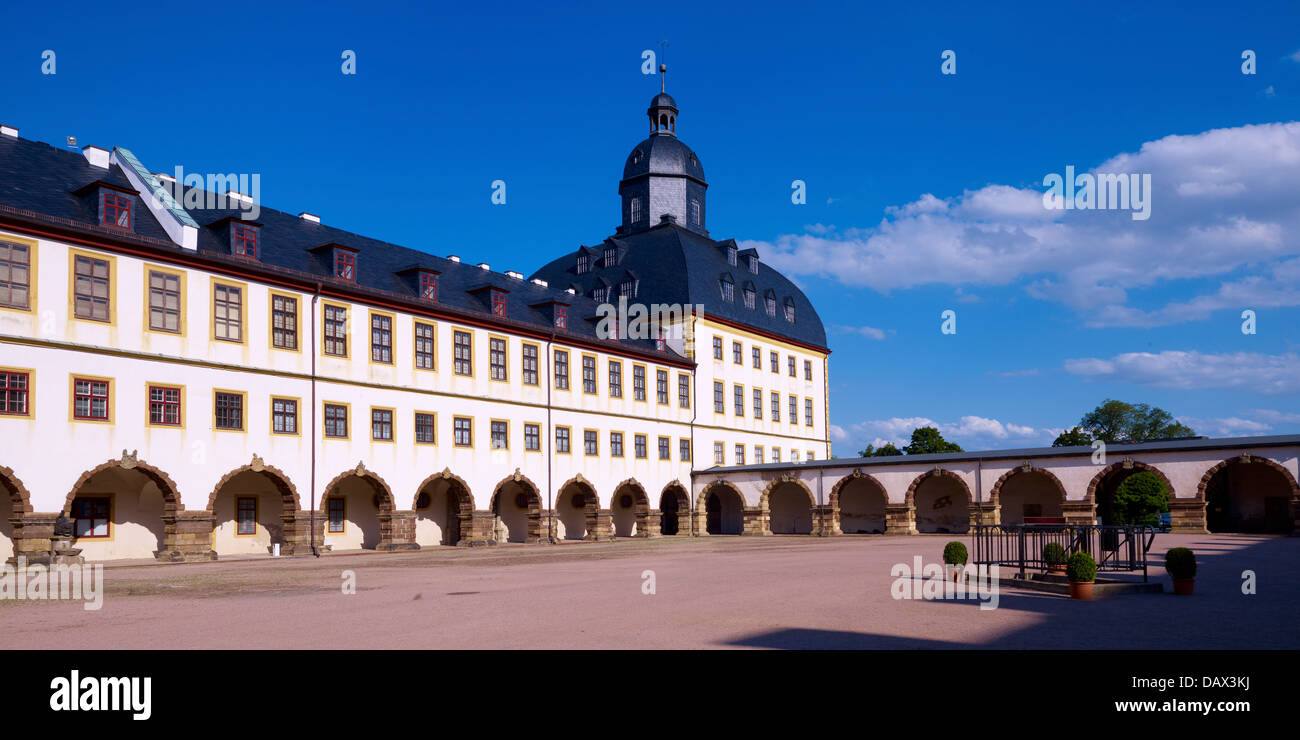Courtyard, Friedenstein Castle, Gotha, Thuringia, Germany Stock Photo ...