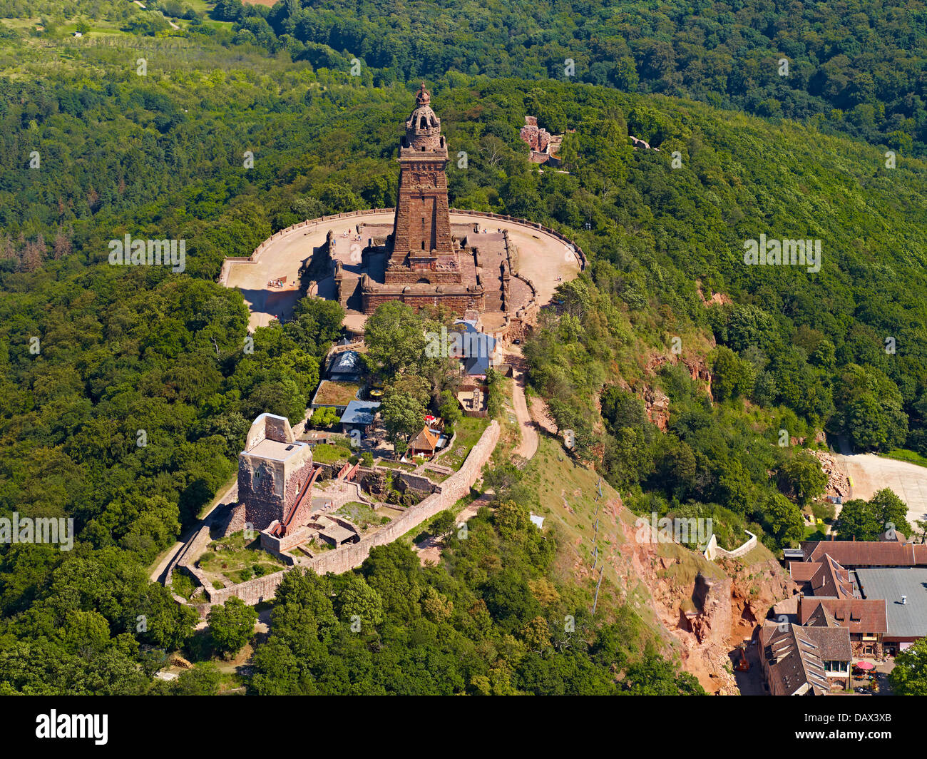 Upper Castle, Barbarossa tower and Kyffhäuser Monument, Kyffhäuser ...