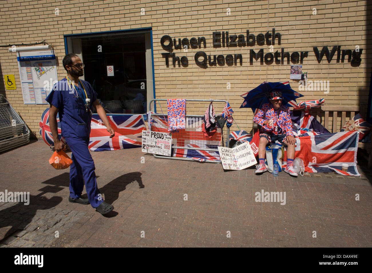 London 19th July 2013: NHS staff passes royalist as tension mounts ...