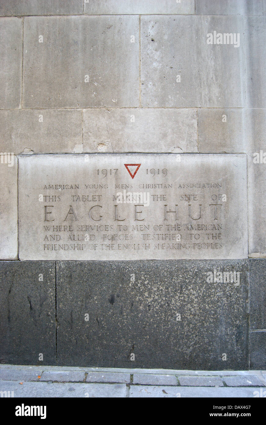 tablet marking the site of the eagle hut where services were provided ...
