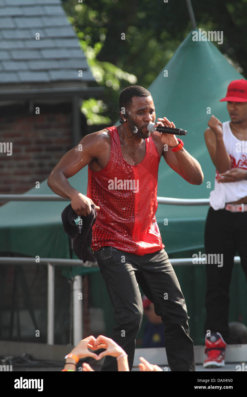 New York, New York, USA. 19th July, 2013. Jason Derulo performs in ...