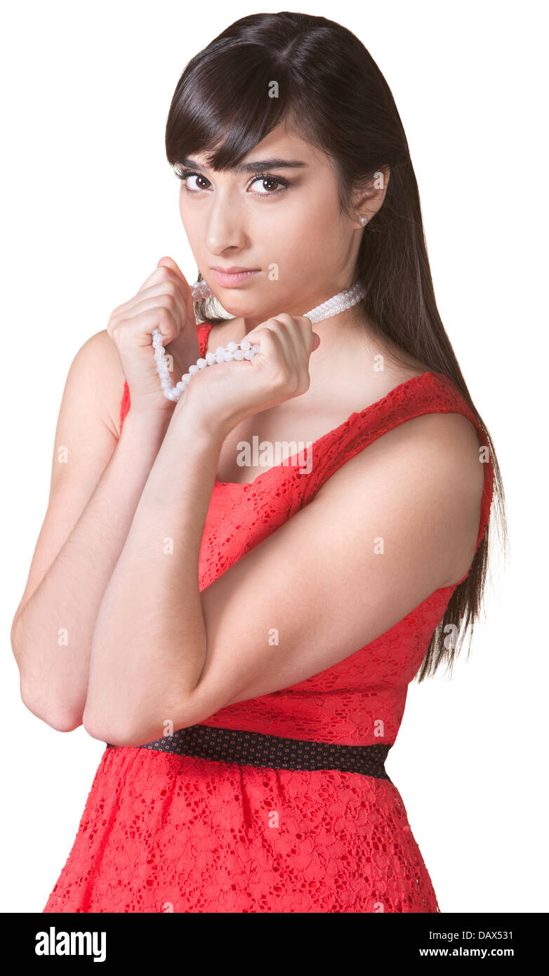 Beautiful Woman Pouting Stock Photo - Alamy