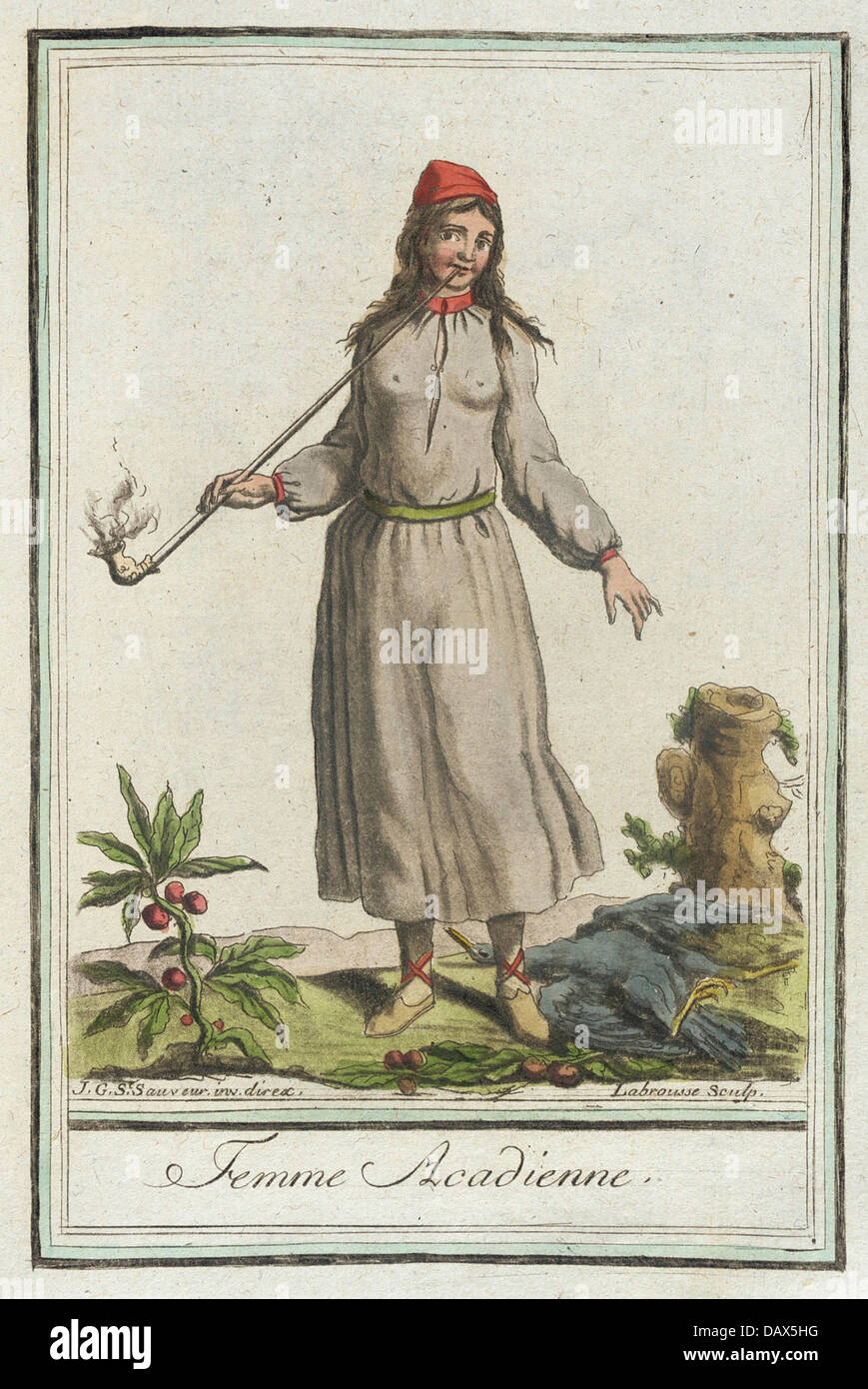 Costumes de Differents Pays, 'Femme Acadienne' M.83.190.379 Stock Photo ...