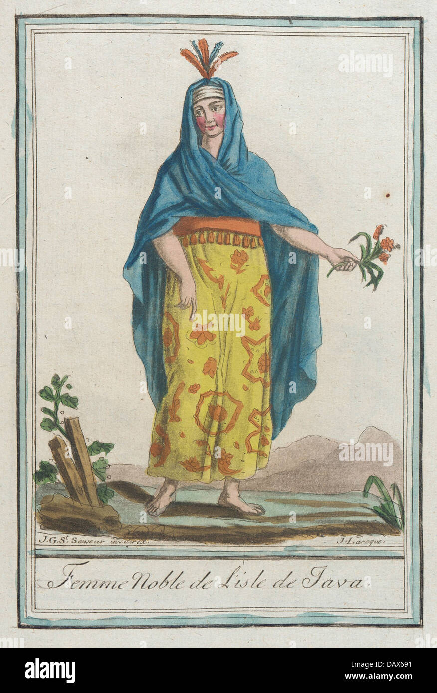 Costumes de Differents Pays, 'Femme Noble de l'Isle de Java' M.83.190. ...